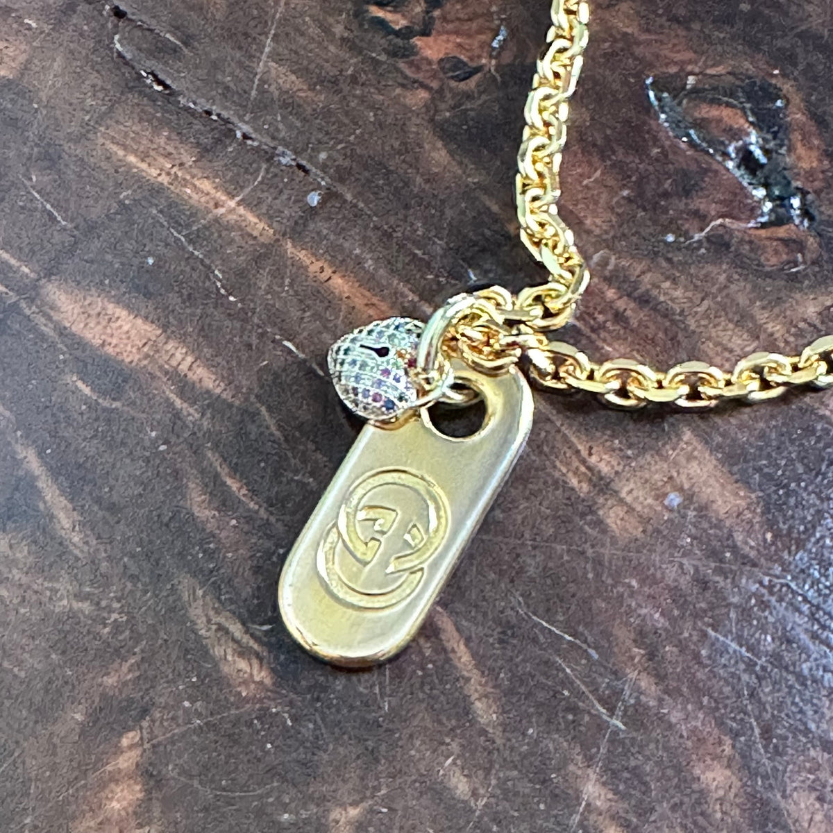 Upcycled Gucci Zipper Pull with Blingy Heart Charm Necklace – Beauty ...