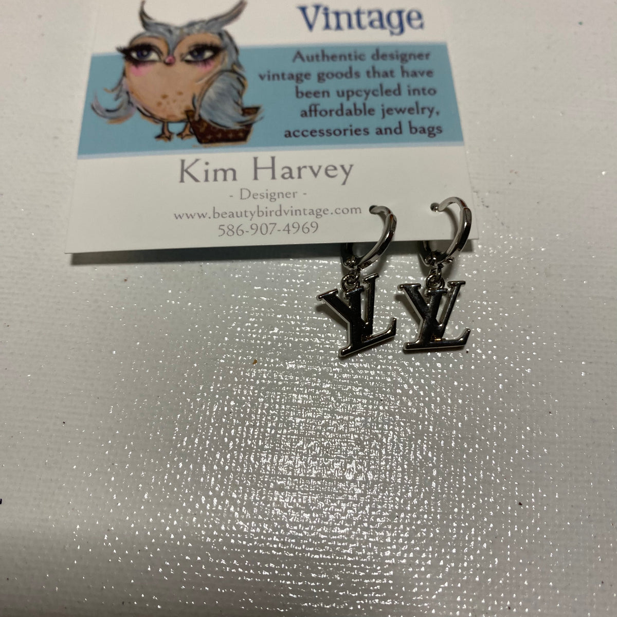 LV Earrings - Simple Silver Hoops – Beauty Bird Vintage