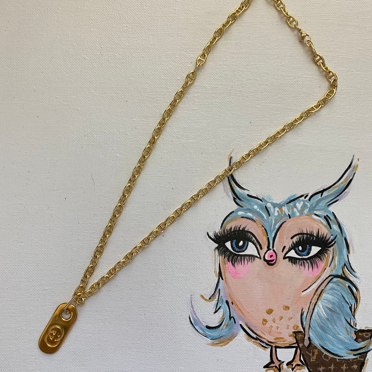 GG Zipper Pull on Gold-Filled Mariner Necklace – Beauty Bird Vintage